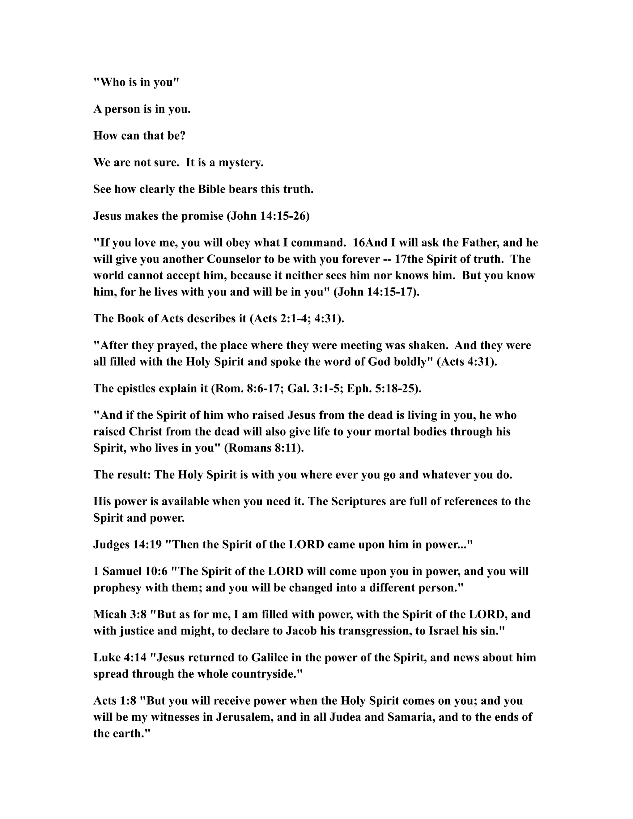 The holy spirit temple | PDF