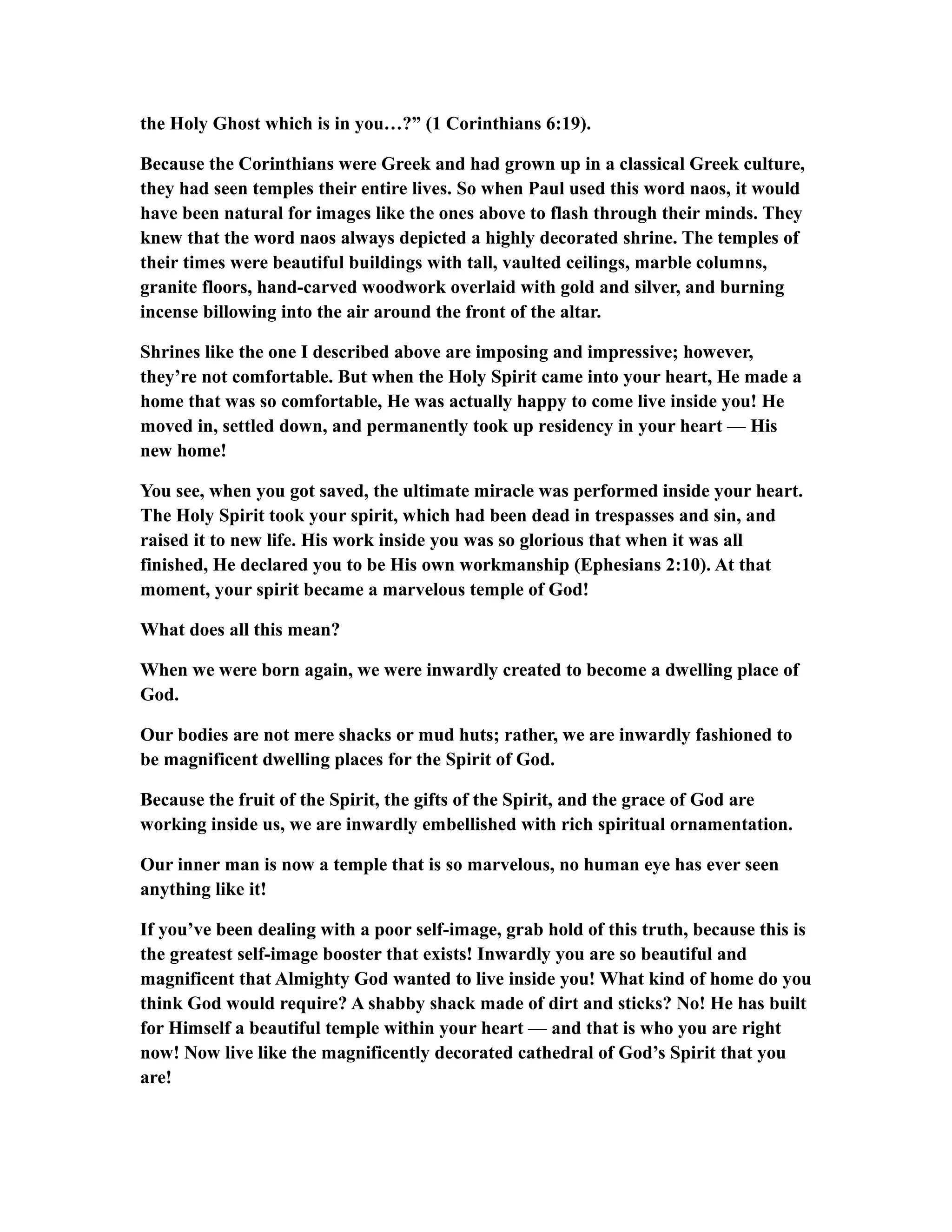 The holy spirit temple | PDF