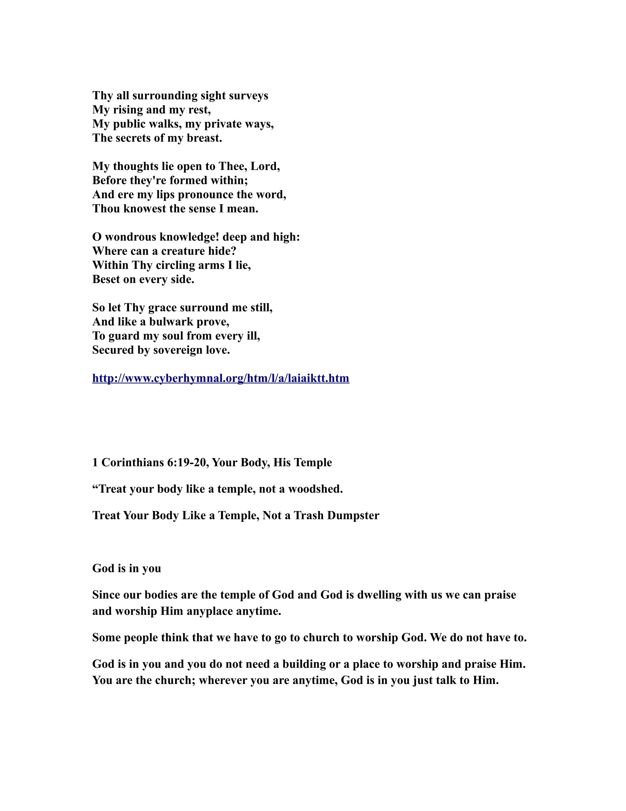 The holy spirit temple | PDF