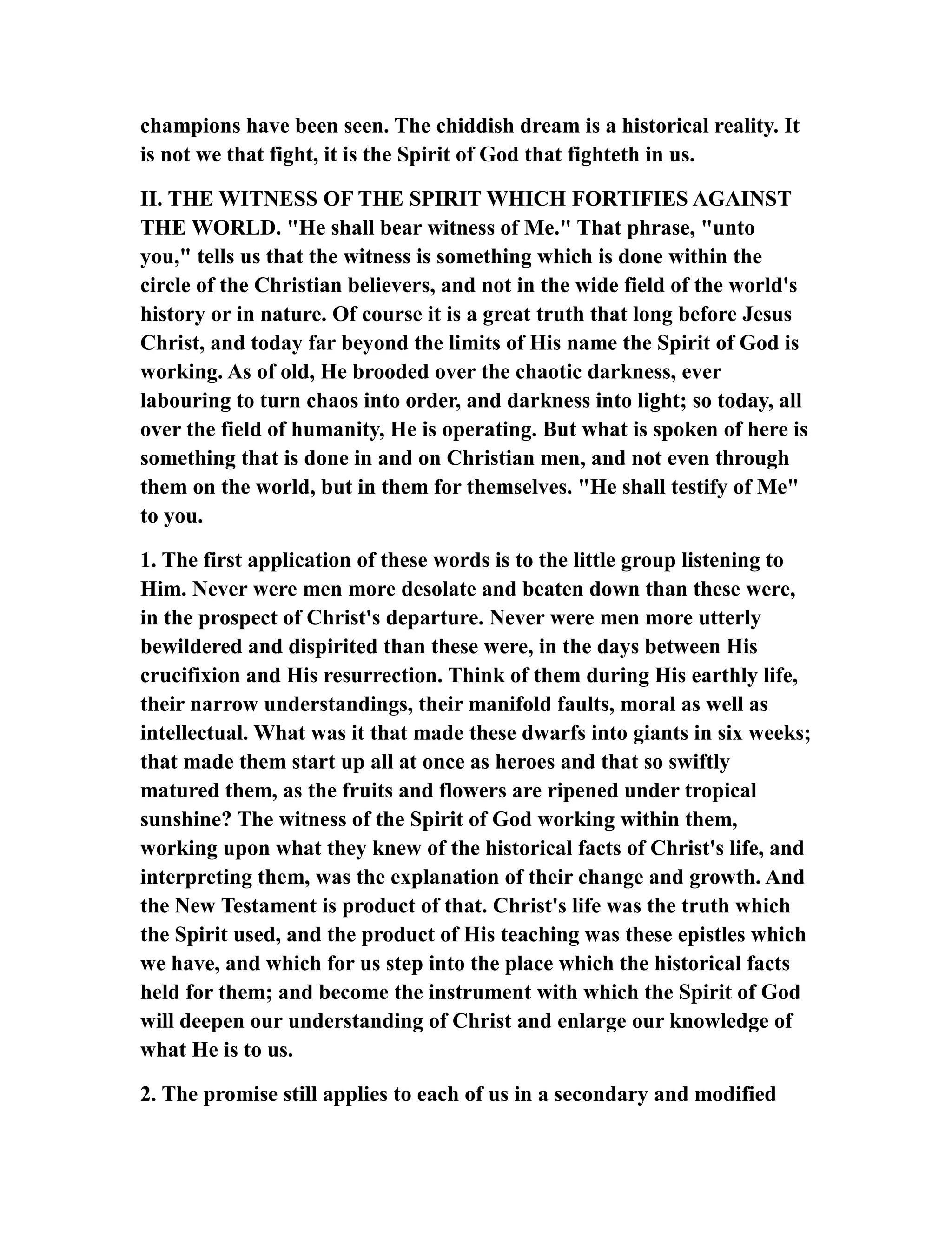 The holy spirit testifies about jesus | RTF | Spirituality | Religion ...