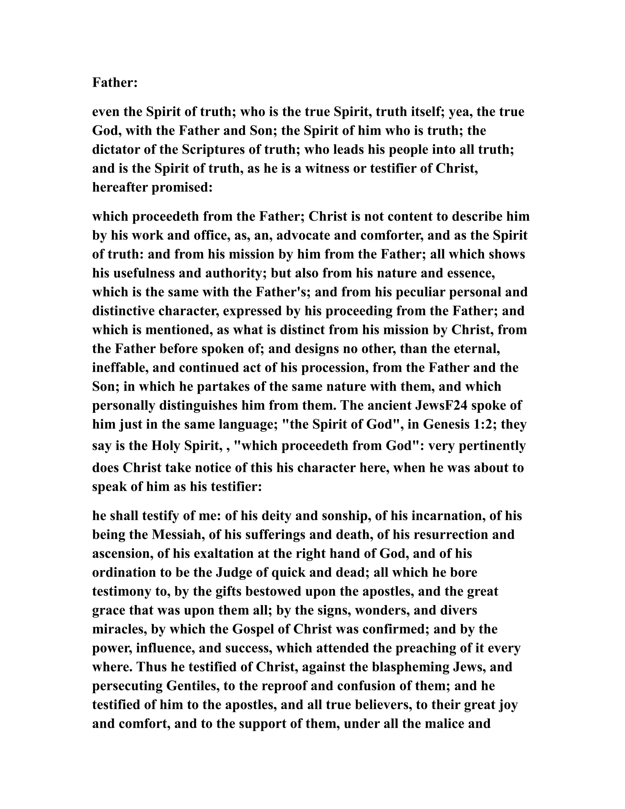 The holy spirit testifies about jesus | RTF | Spirituality | Religion ...