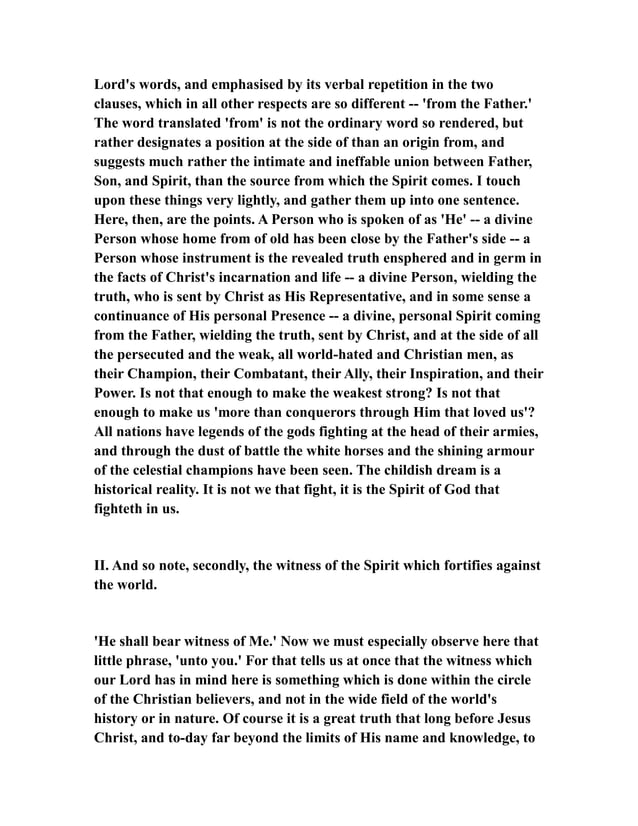 The holy spirit testifies about jesus | RTF | Spirituality | Religion ...