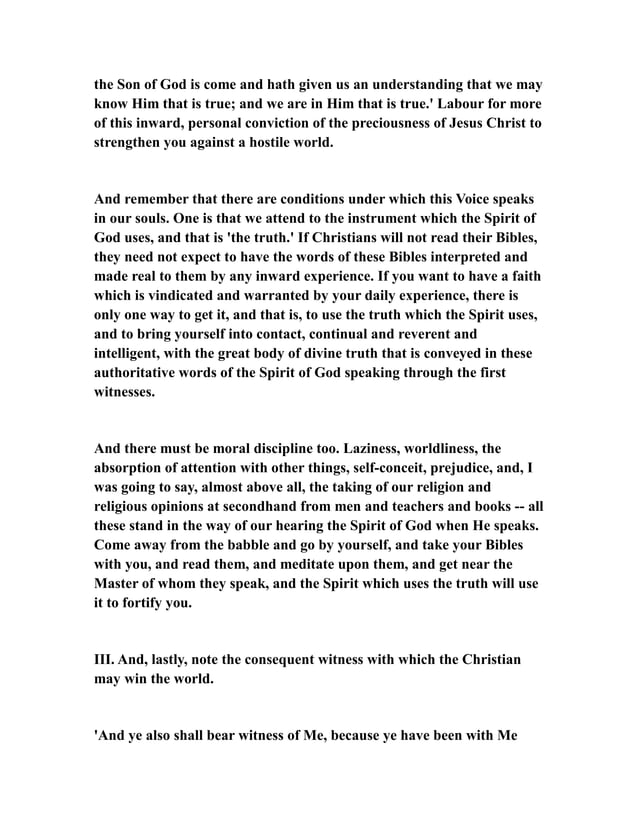 The holy spirit testifies about jesus | RTF | Spirituality | Religion ...