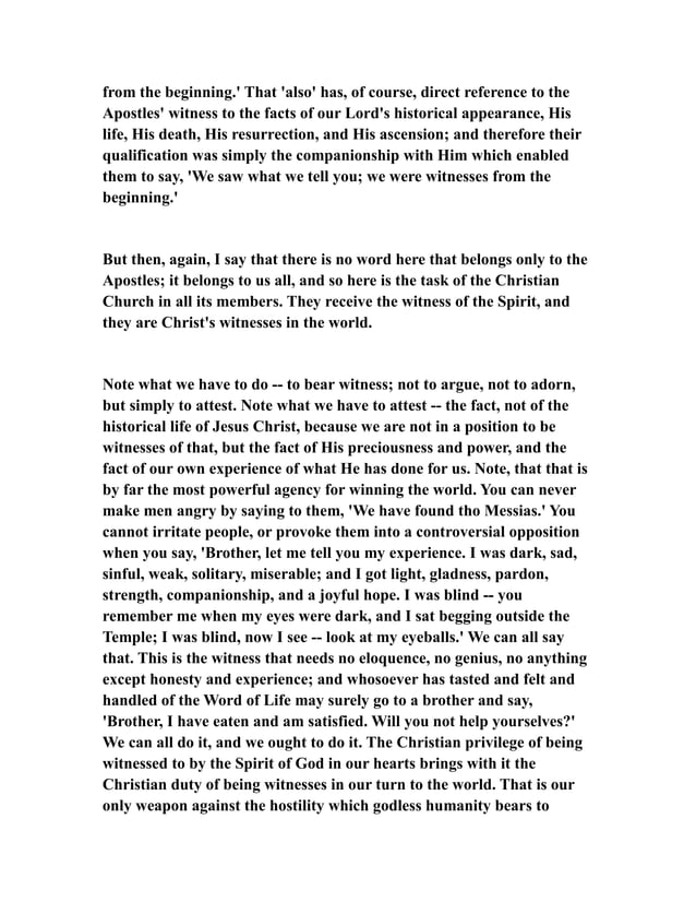 The holy spirit testifies about jesus | RTF | Spirituality | Religion ...