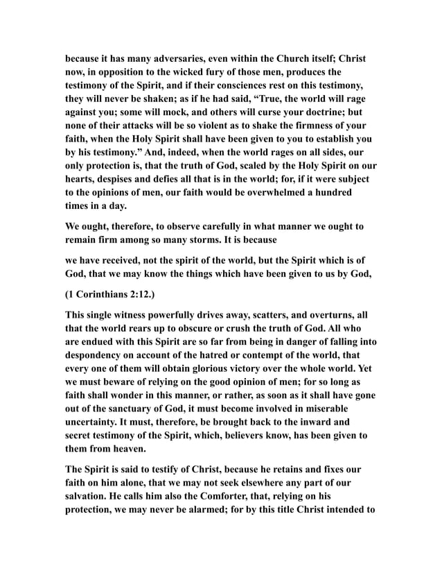 The holy spirit testifies about jesus | PDF