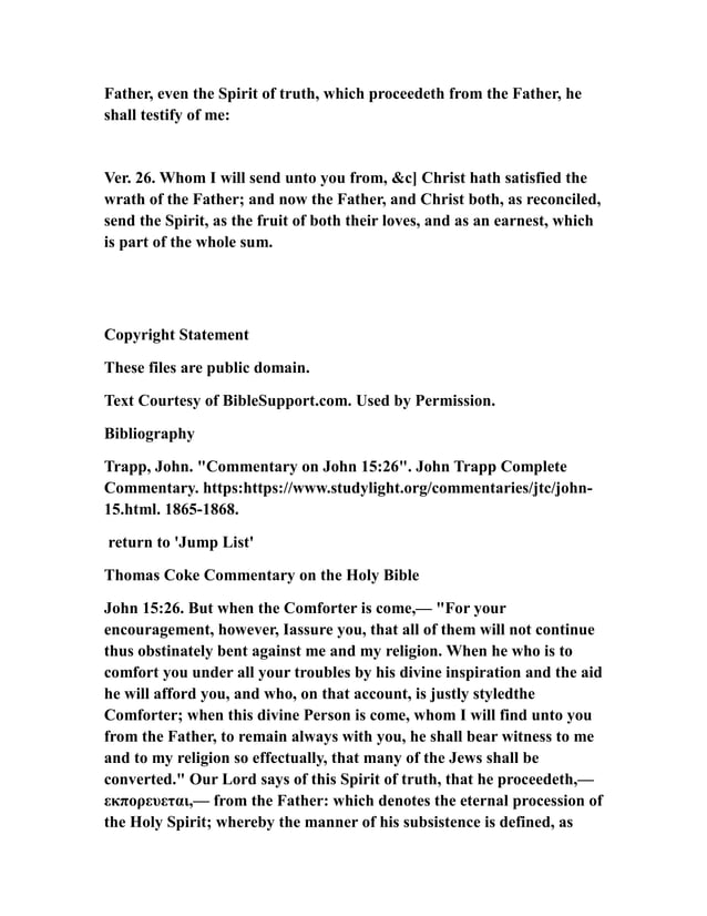 The holy spirit testifies about jesus | RTF | Spirituality | Religion ...