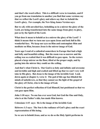 The holy spirit transformation | RTF