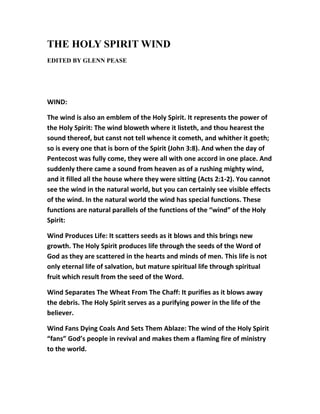 The holy spirit wind | PDF