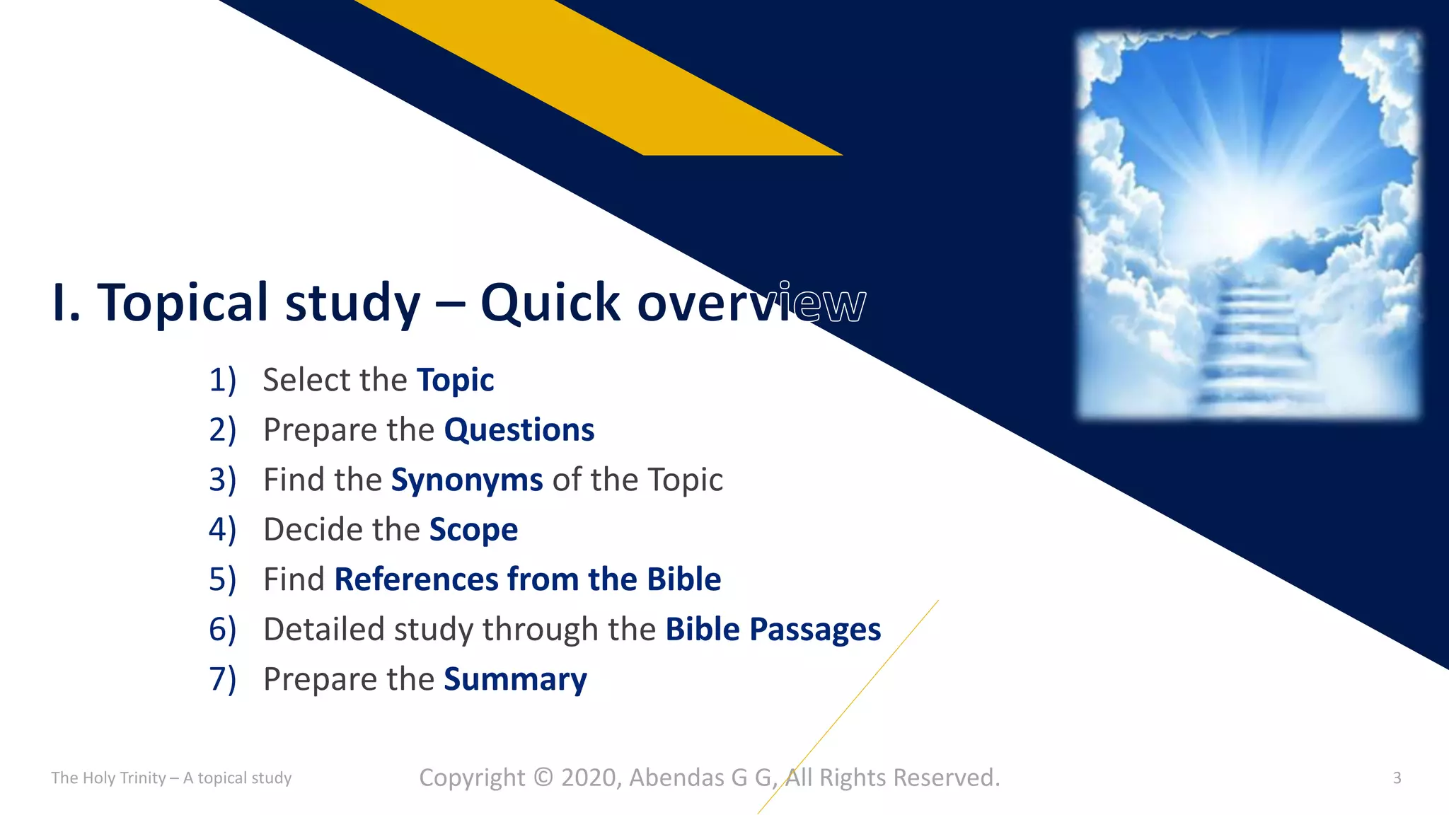 Doctrine of The Holy Trinity - A topical study | PPTX