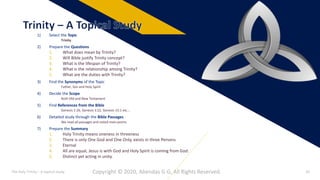 Doctrine of The Holy Trinity - A topical study | PPTX