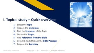 Doctrine of The Holy Trinity - A topical study | PPTX