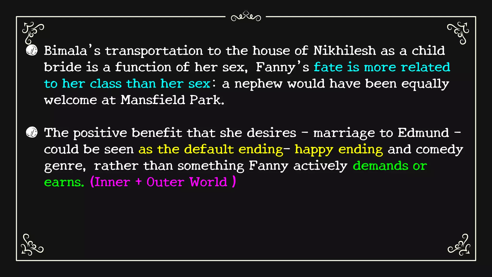 The Home and The World in Mansfield Park and Ghare Baire | PPT