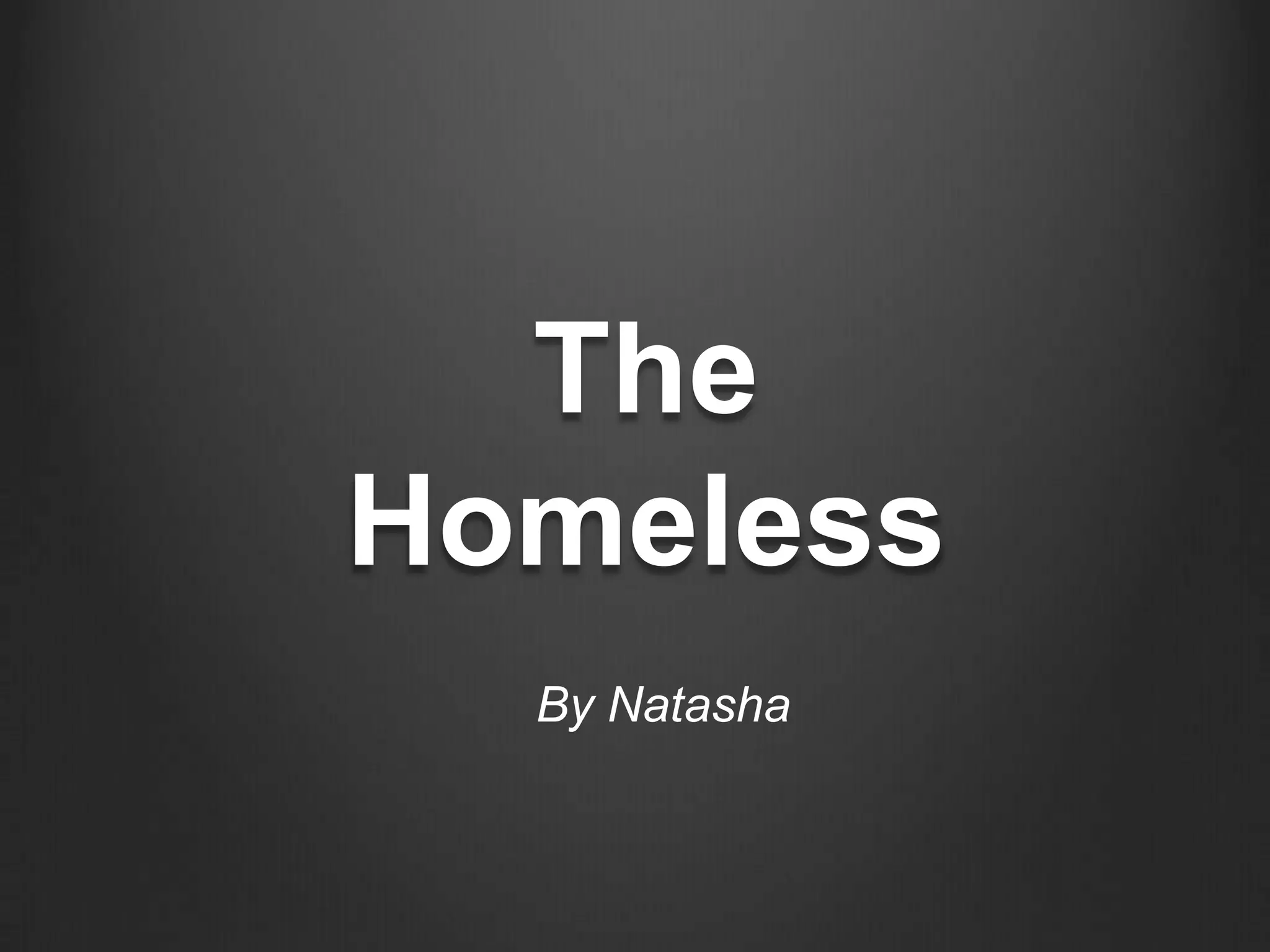 Homelessness | PPTX