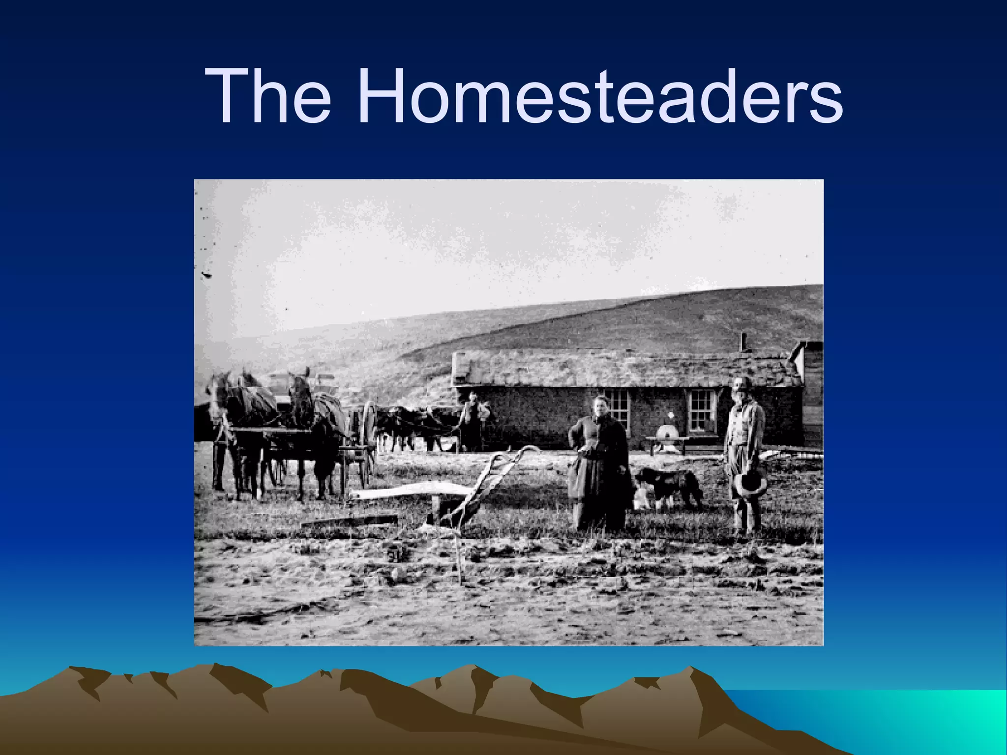 The Homesteaders Lesson | PPT | Agriculture | Industries