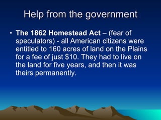The Homesteaders Lesson | PPT