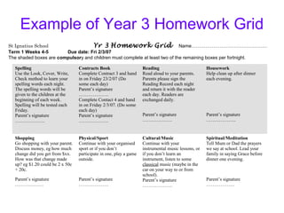 The Homework Grid | PPT