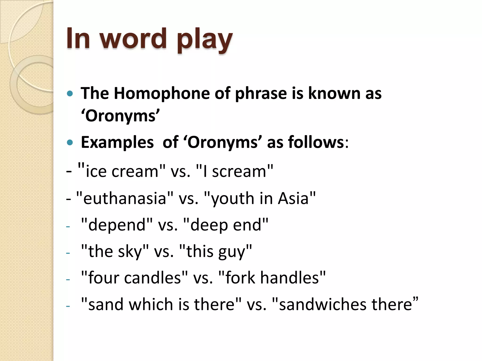 The homophone | PPTX