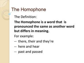 The homophone | PPTX