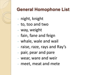 The homophone | PPTX