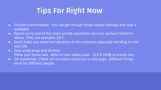 The Hopeline - Safe Place to Get Help | PPTX | First Aid | Injuries