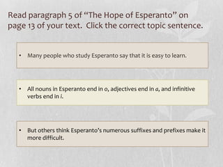The Hope of Esperanto | PPTX | Poetry | Books and Literature