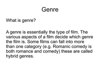 The horror genre | PPTX