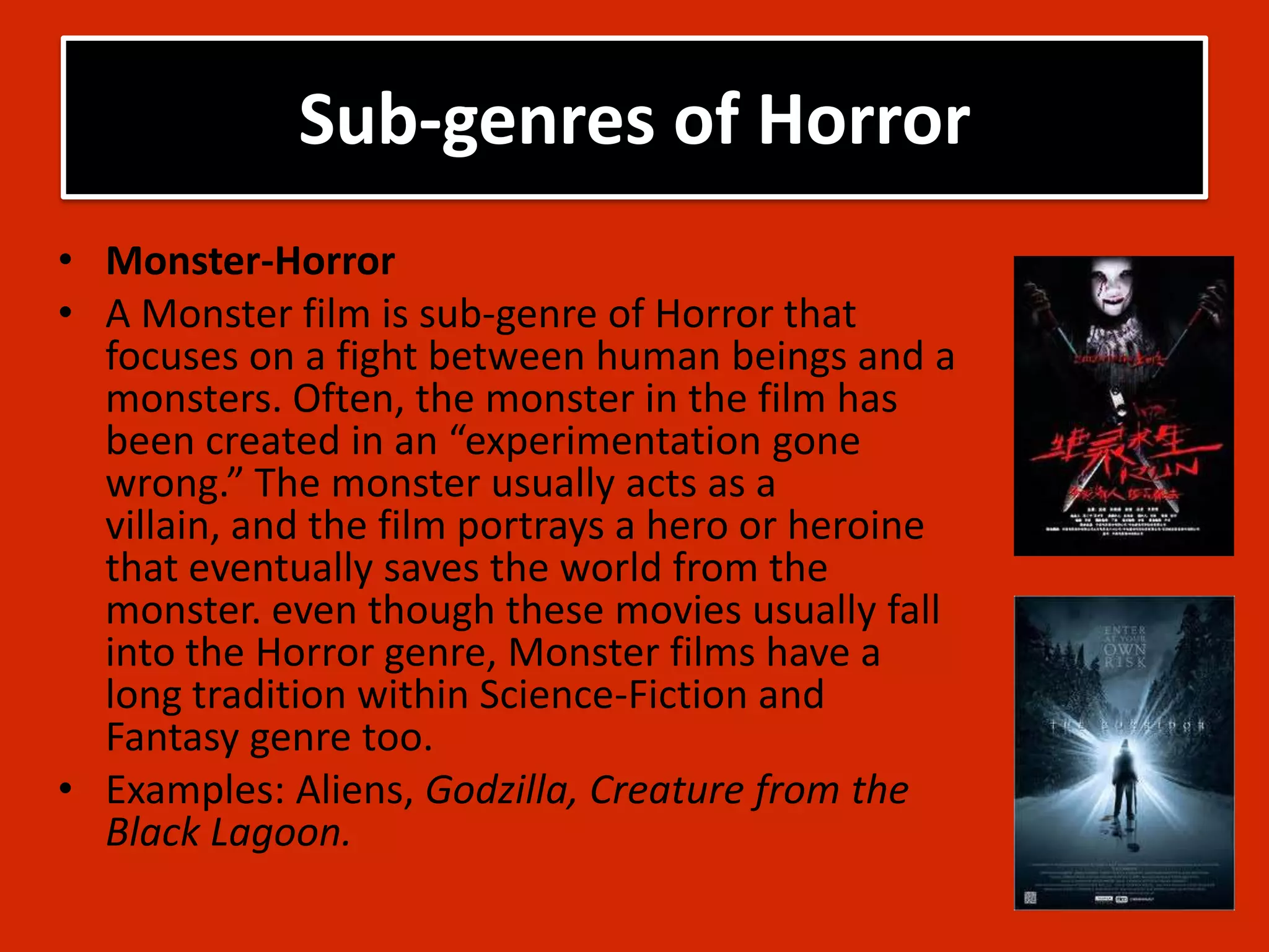 The horror Genre | PPT