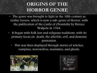 The Horror Genre - English Language | PPTX