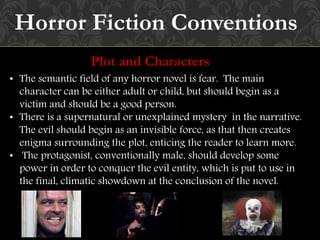 The Horror Genre - English Language | PPTX