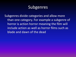 The Horror Genre | PPTX