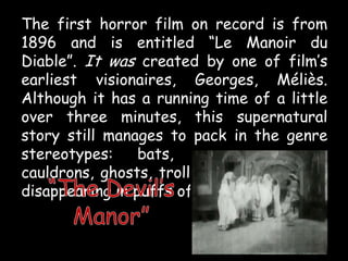 The horror of the silent era | PPTX