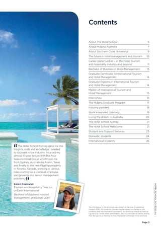 The Hotel School Brochure | PDF