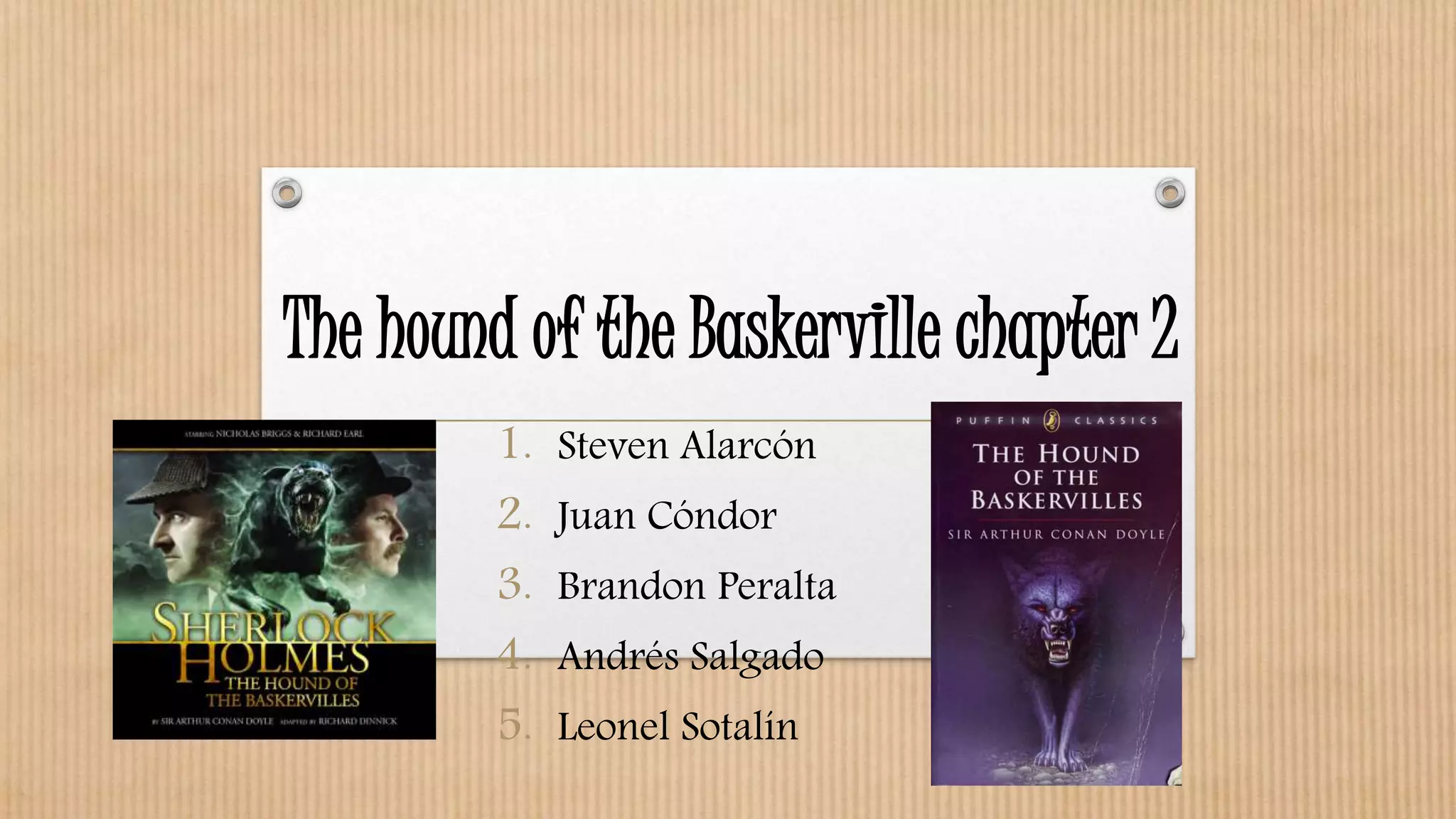 The hound of the baskerville chapter 2 | PPTX | Fiction | Books and ...