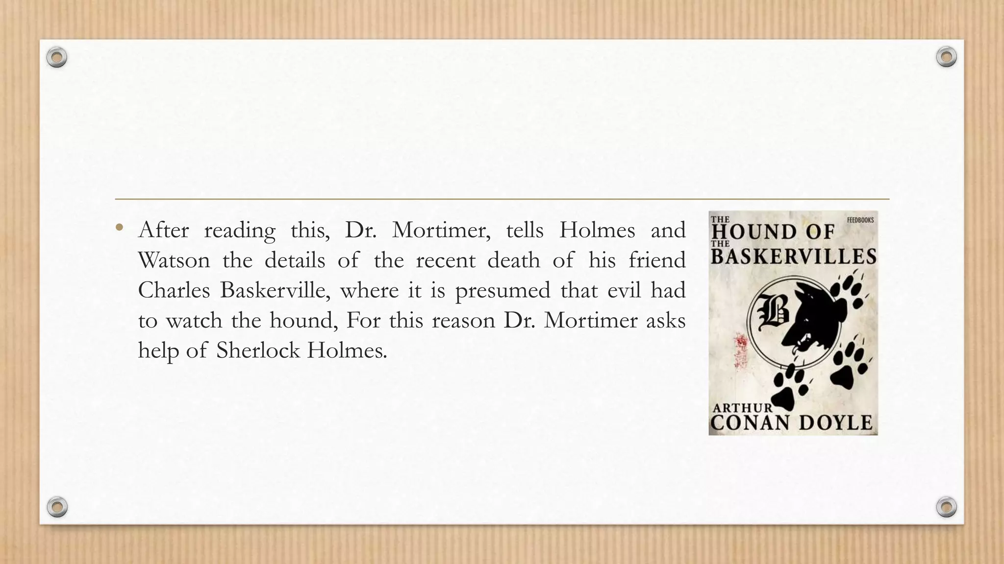 The hound of the baskerville chapter 2 | PPTX | Fiction | Books and ...