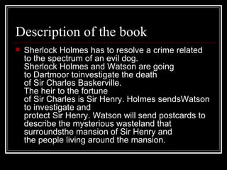 The hound of the baskervilles | PPT | Fiction | Books and Literature