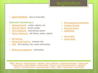TheHouseandSenate.com - Oklahoma state government transparency site | PPTX