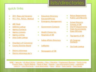 TheHouseandSenate.com - Oklahoma state government transparency site | PPTX