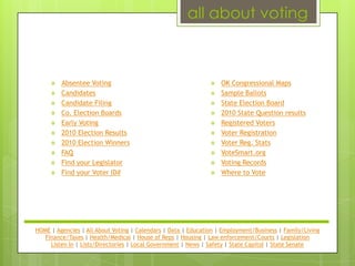 TheHouseandSenate.com - Oklahoma state government transparency site | PPTX