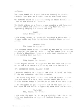 The House is Eternal (short film script assignment) | PDF