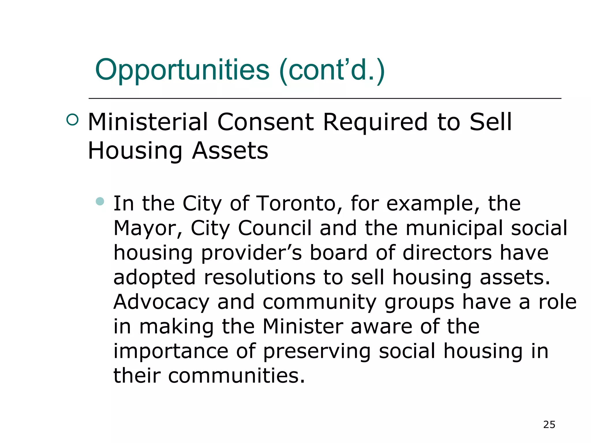 Introduction to the Ontario Housing Services Act | PPT