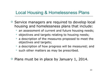 Introduction to the Ontario Housing Services Act | PPT