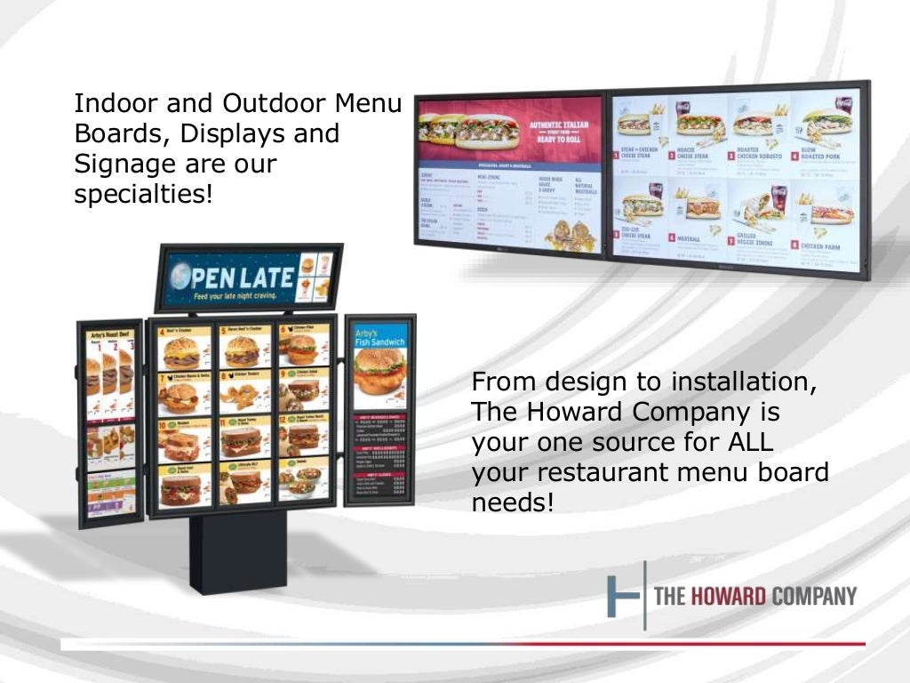 The Howard Company, Digital, Indoor and Drive-Thru Menu Board Solutio…