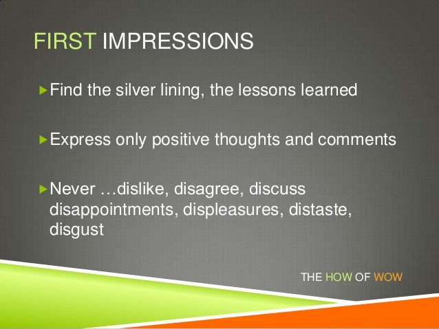 The How of Wow | PART 1