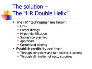 The "HR Double Helix": a model for ensuring employee engagement and ...
