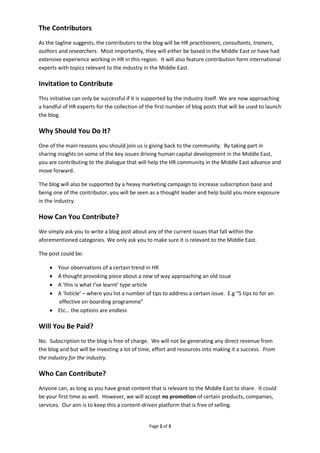 The HR Observer - Contribution Guidelines | PDF