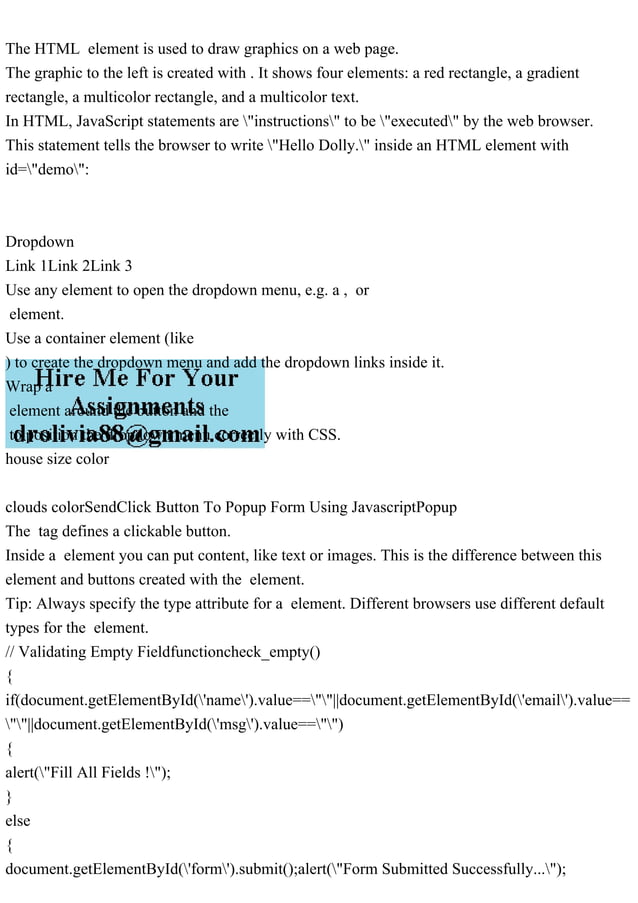 The HTML canvas element is used to draw graphics on a web page.T.pdf