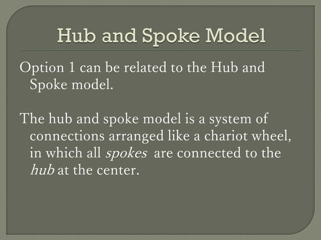 The hub and spokes model | PPT