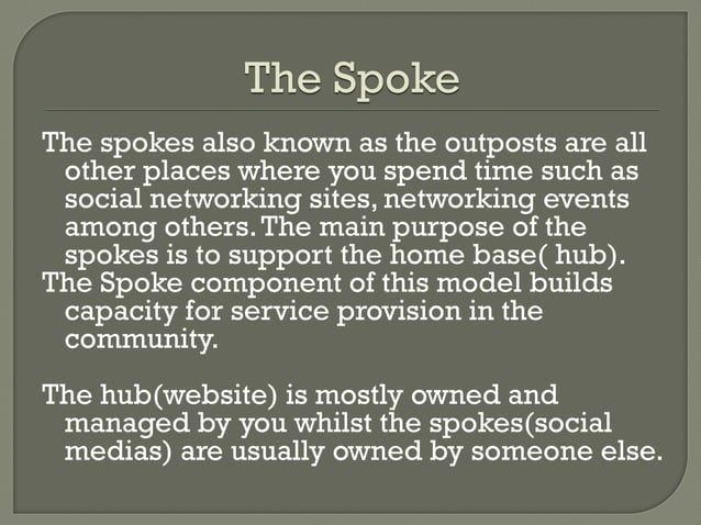 The hub and spokes model | PPT