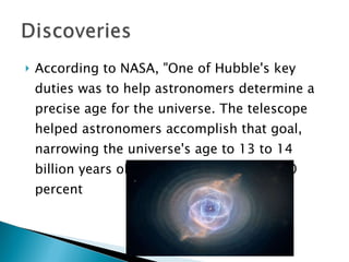 The hubble space telescope | PPT