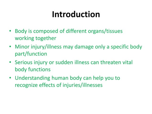 identification of human anatomy among OPC officers | PPT